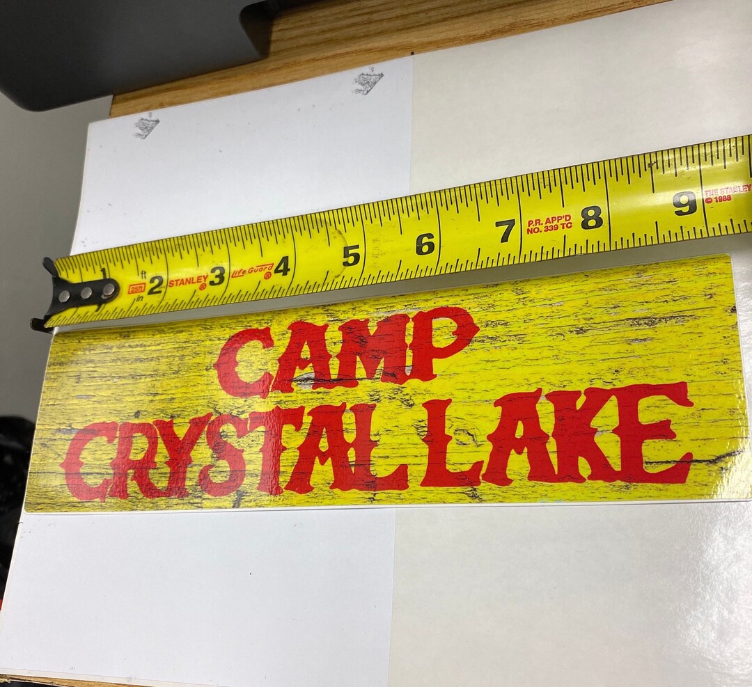 9” Camp Crystal Lake Sign Decal Bumper Sticker Friday the 13th Jason ...