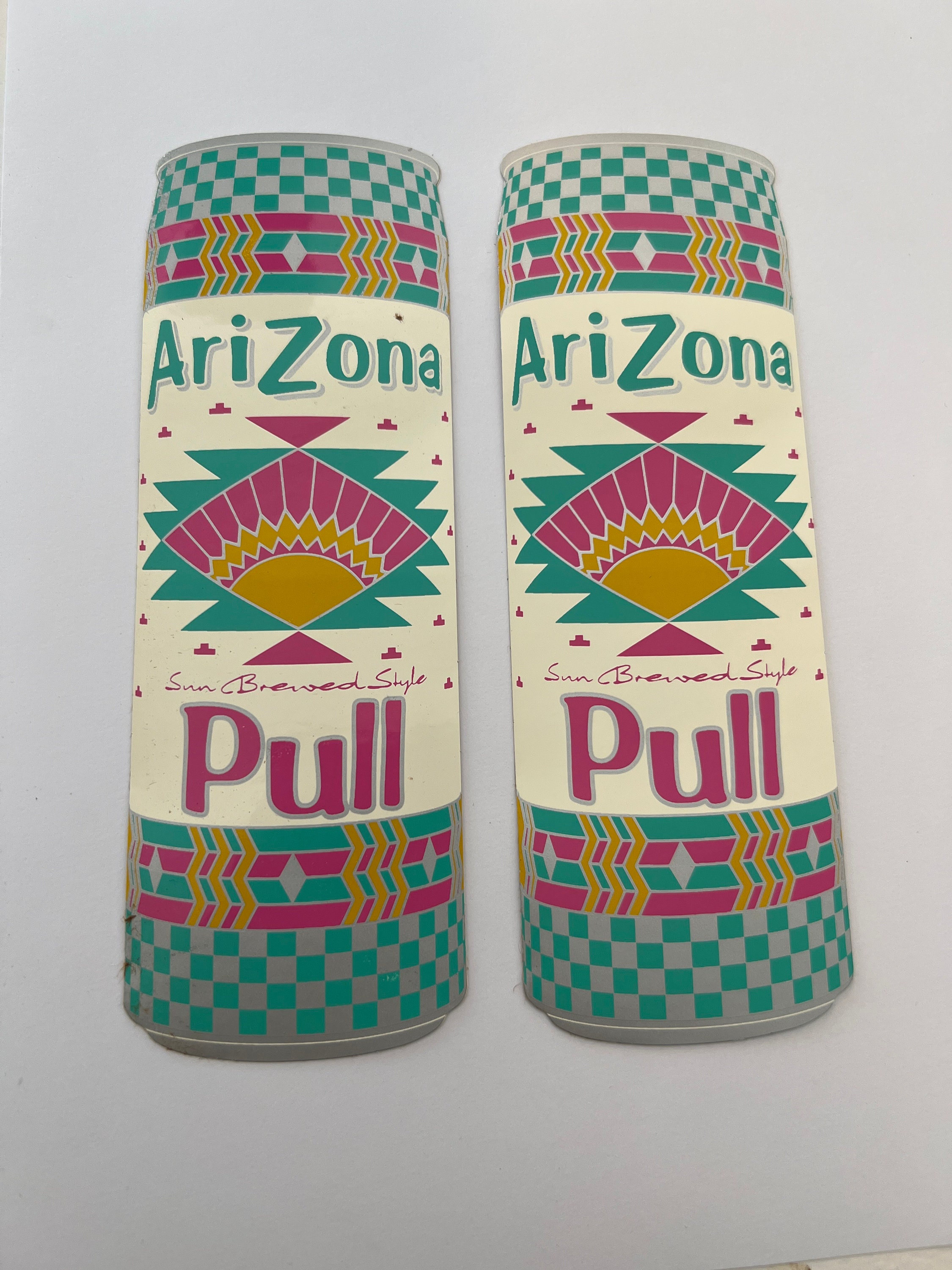 NOS Original Arizona Iced Tea Can Sticker 7” Decal PULL Door ...