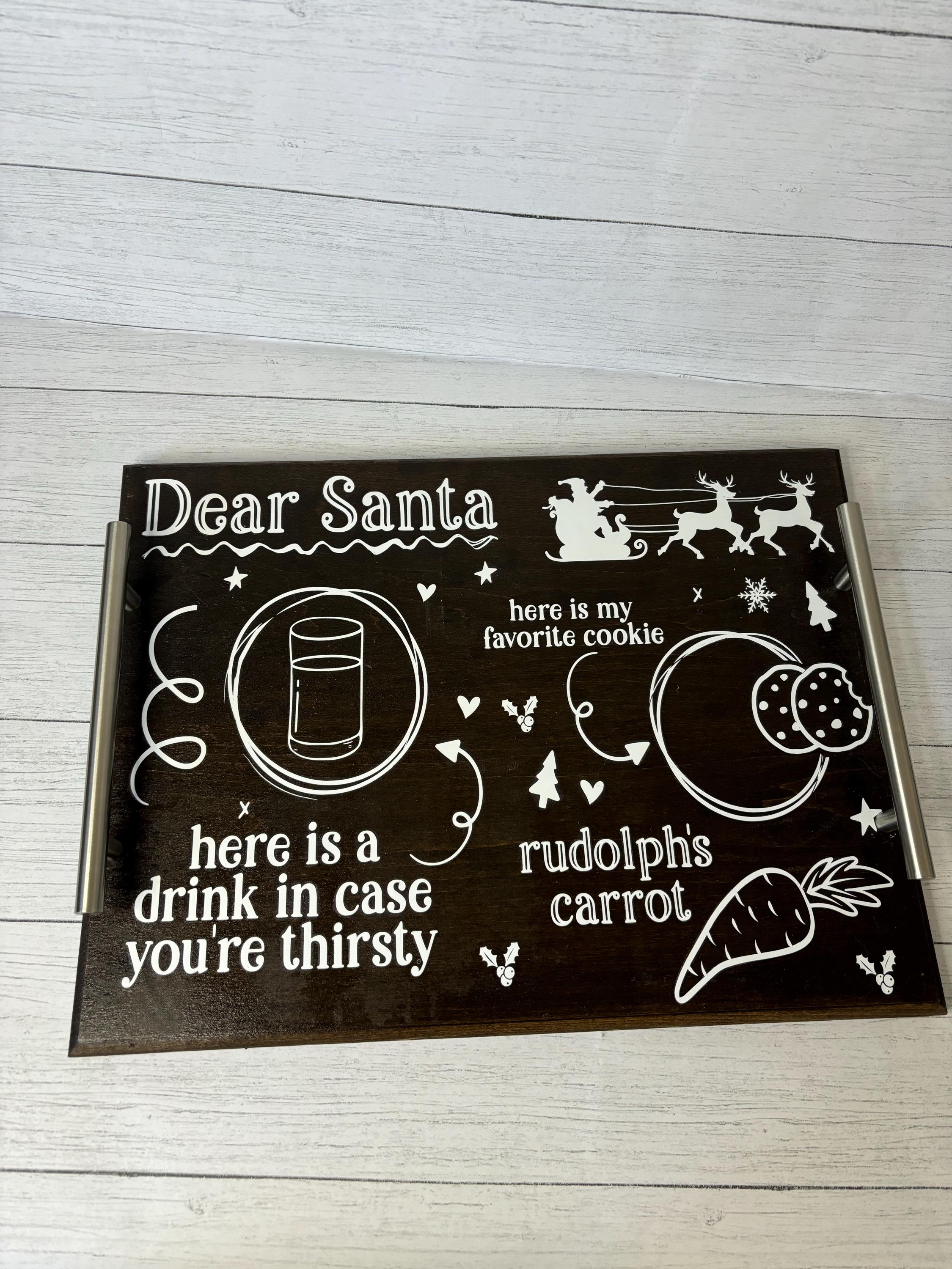 Santa Tray, Cookie Tray, Christmas, Santa Treats, Christmas Eve, Milk ...