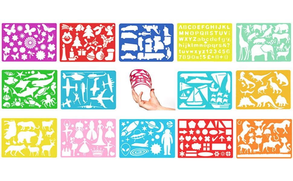 Drawing Stencils for Kids Kit & Carry Case Child-safe With - Etsy