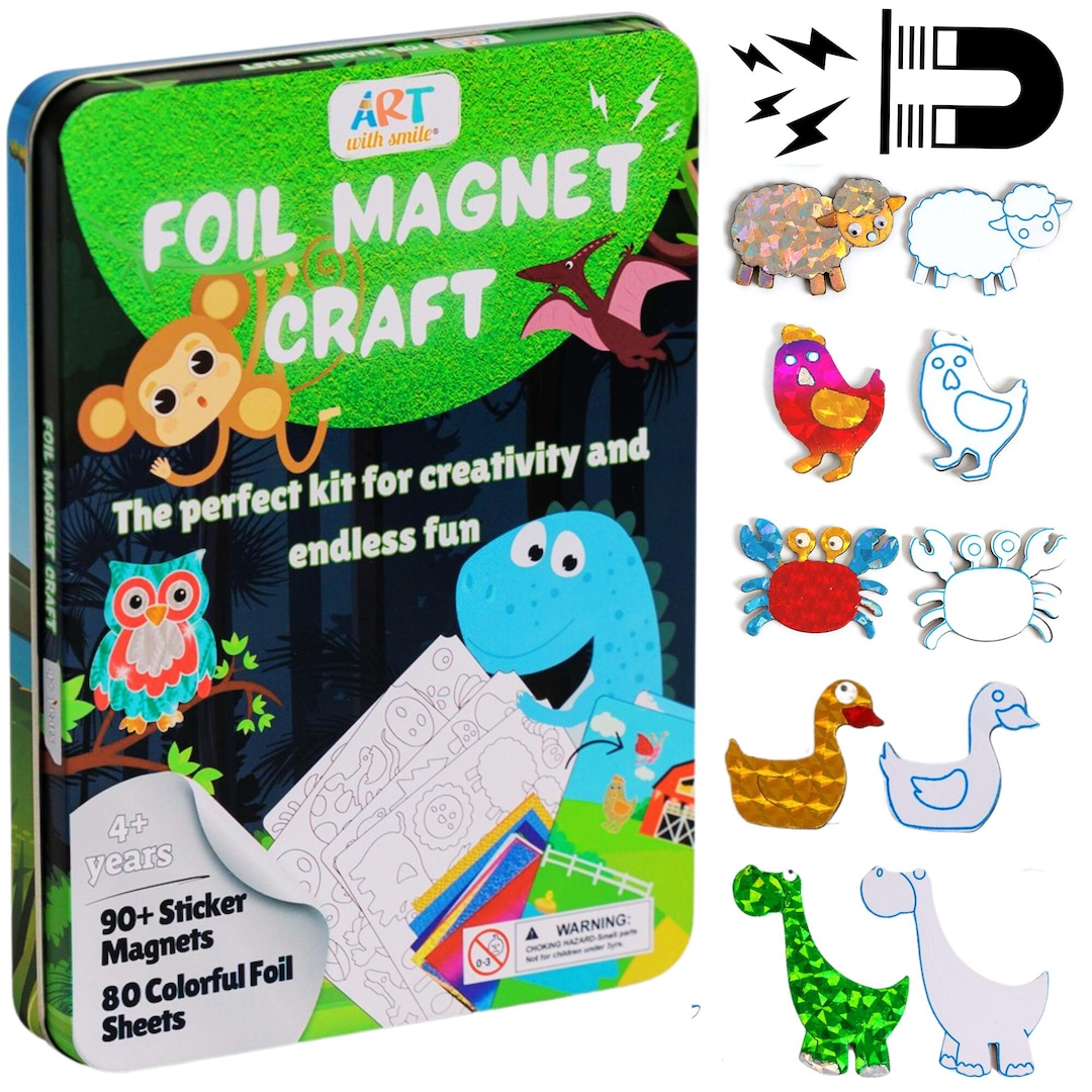 Foil Fun Kit for Kids - Reusable Animal Foil Art for Girls & Boys, DIY ...