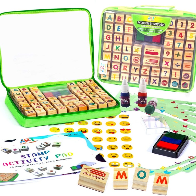 Wood Alphabet Stamp Set - Etsy