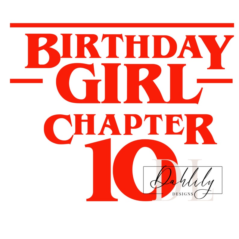 Stranger Things Birthday PNG - Etsy