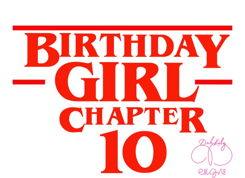 Stranger Things Birthday PNG - Etsy