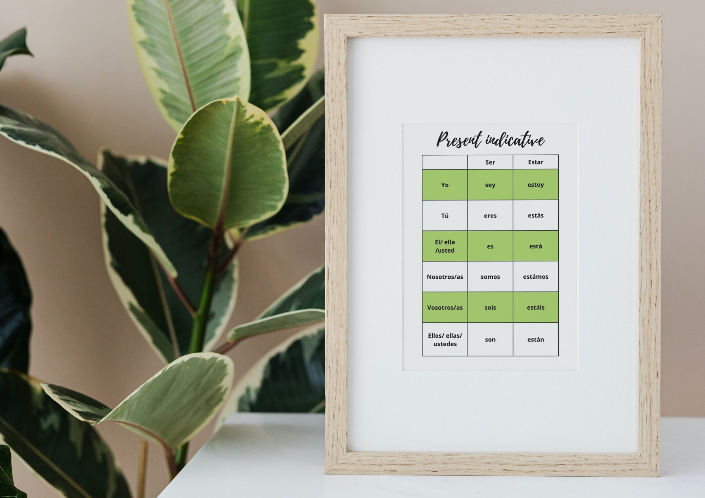 Spanish Ser Vs Estar Grammar Cheat Sheet PDF Printable - Etsy