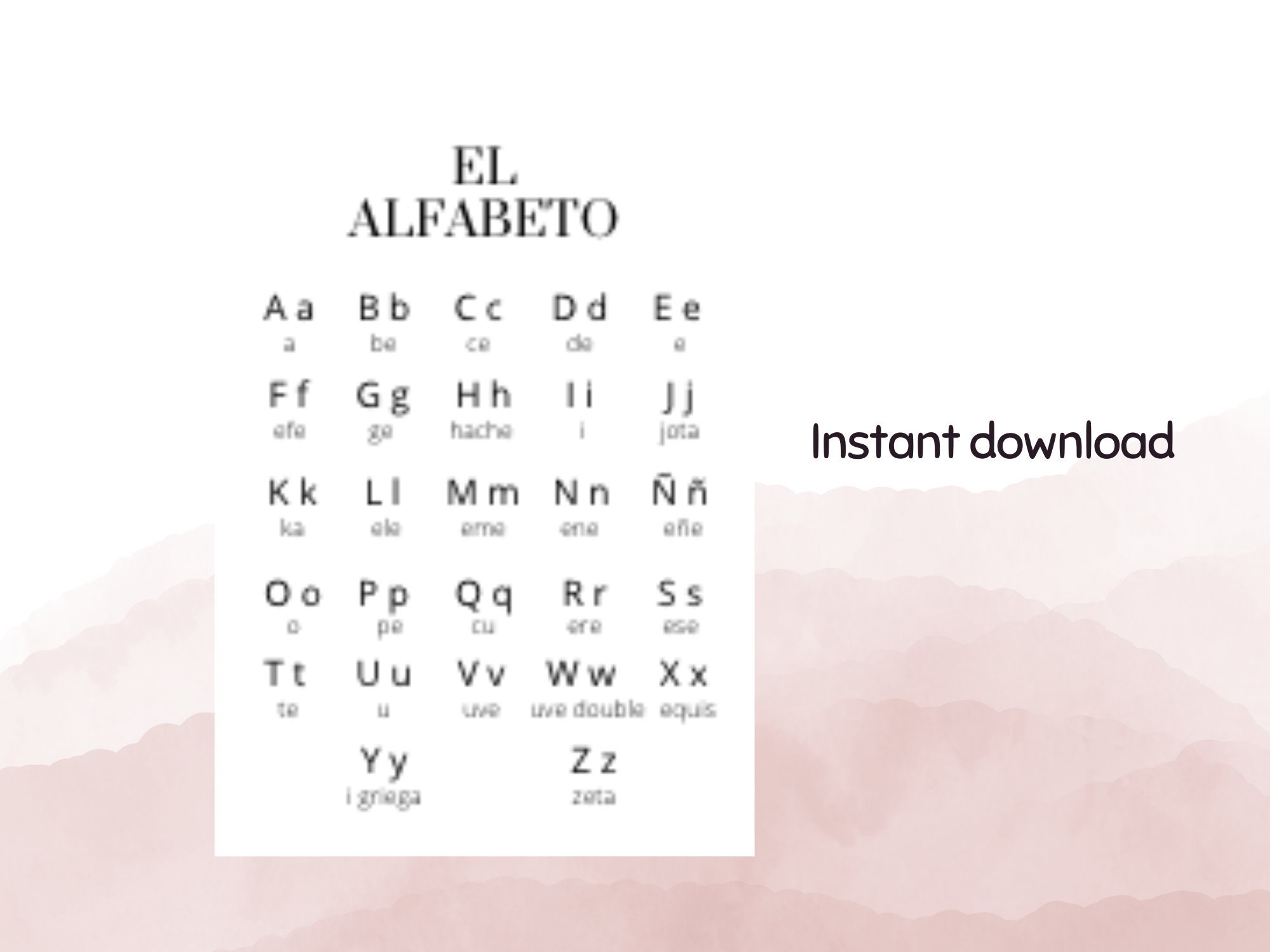 El alfabeto, the Alphabet, el abecedario, PDF imprimible, educación en ...