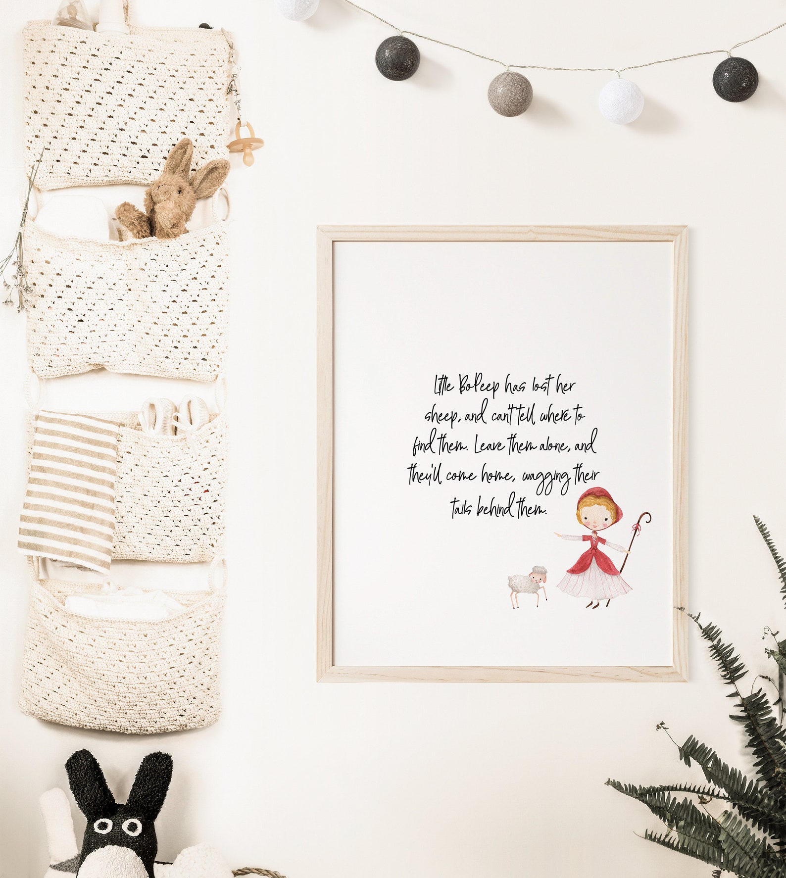 Nursery Rhyme Little Bo Peep Printable Watercolor Wall Art - Etsy