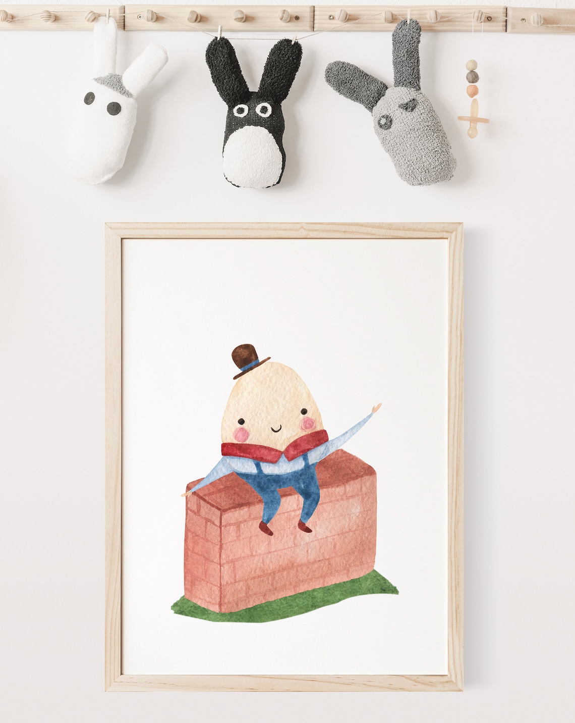 Humpty Dumpty Printable Watercolor Nursery Wall Art, Nursery Rhyme ...