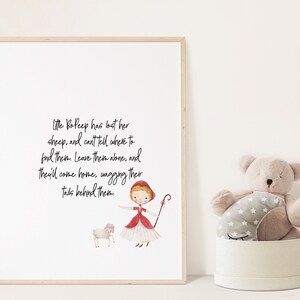 Nursery Rhyme Little Bo Peep Printable Watercolor Wall Art - Etsy