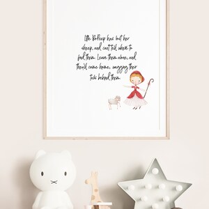 Nursery Rhyme Little Bo Peep Printable Watercolor Wall Art - Etsy