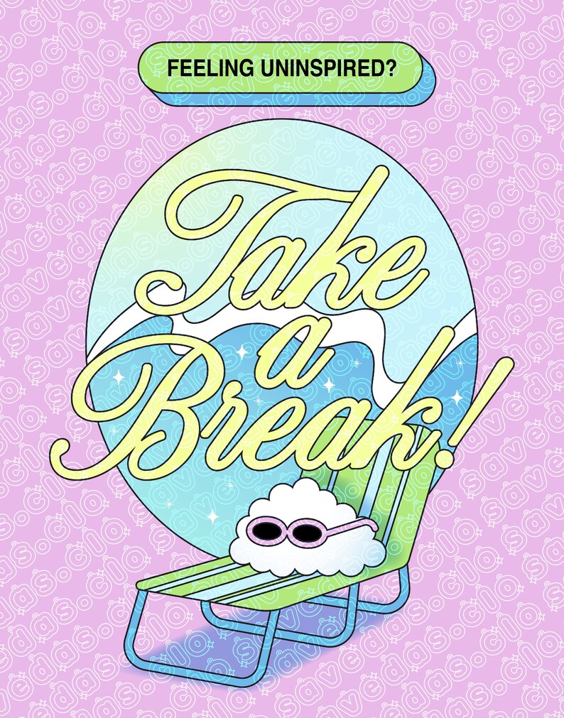 Take a Break! Printable Poster Digital Download - Etsy