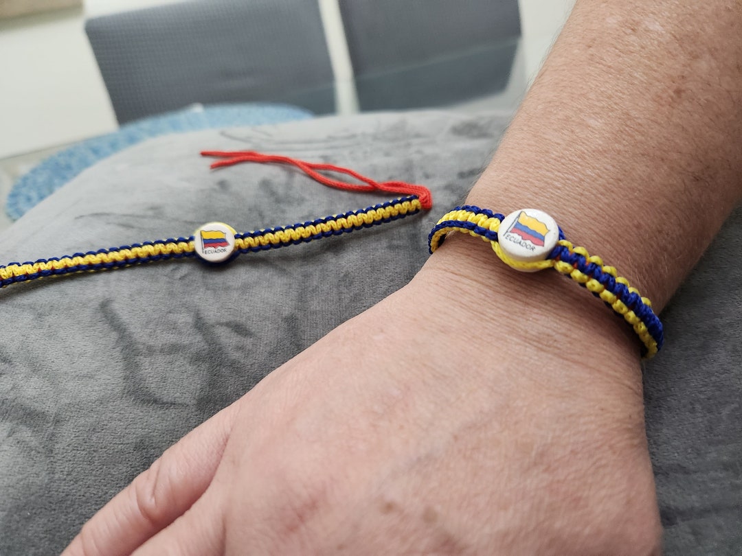 Ecuador Flag Bracelet - Etsy
