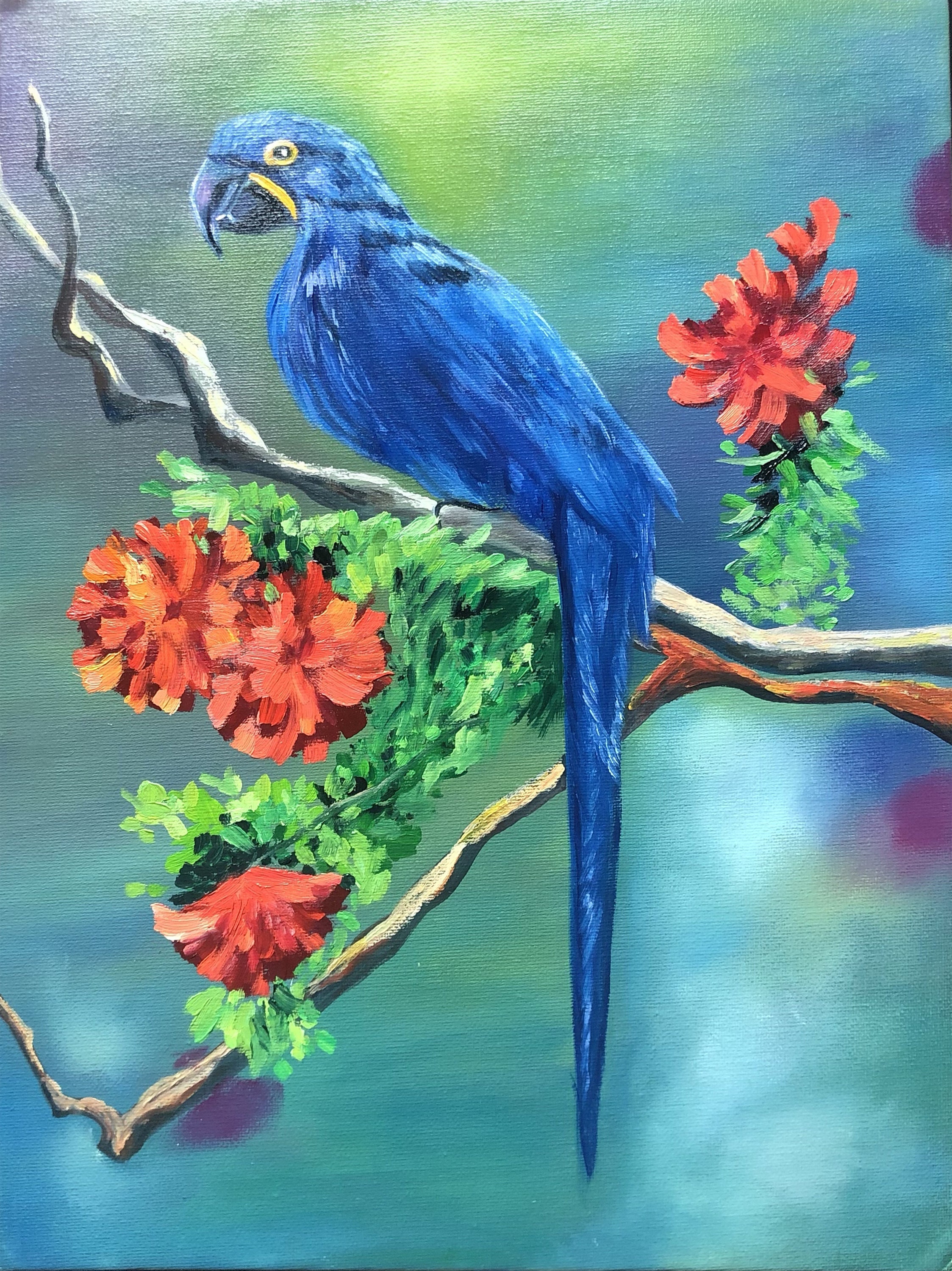 Abstract Parrot Painting