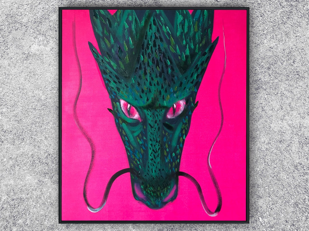 Original Canvas Dragon Age Wall Oil Paint Pop Realistic Dragon Artwork ...