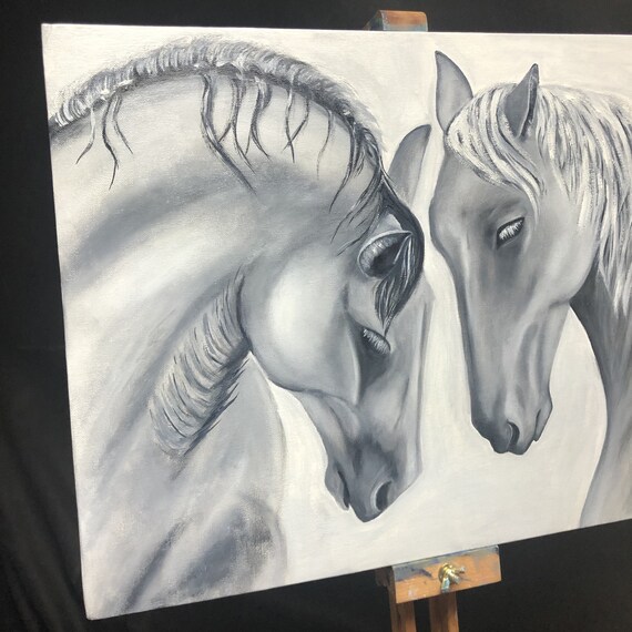 Two Horses In Love Drawing