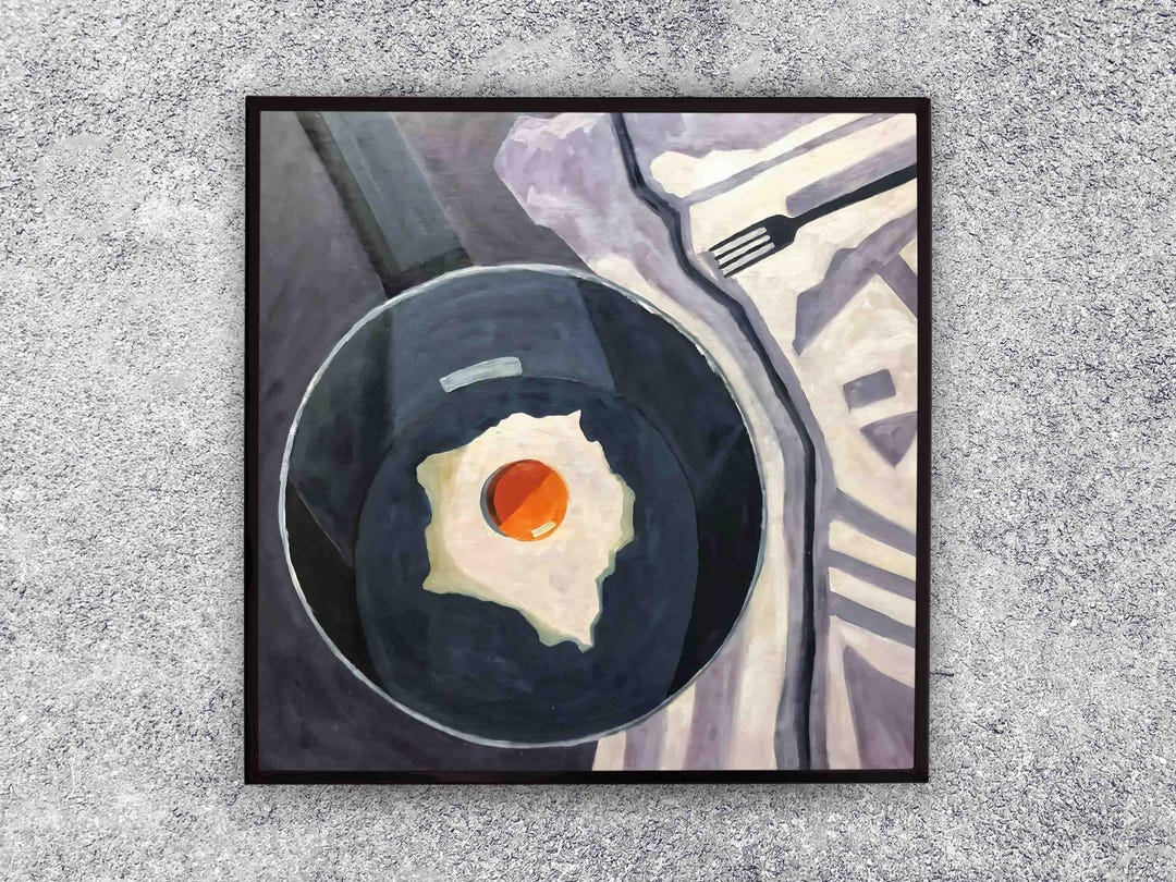 Food Canvas Breakfast Oil Painting With Food Still Life for Coffee Bar ...