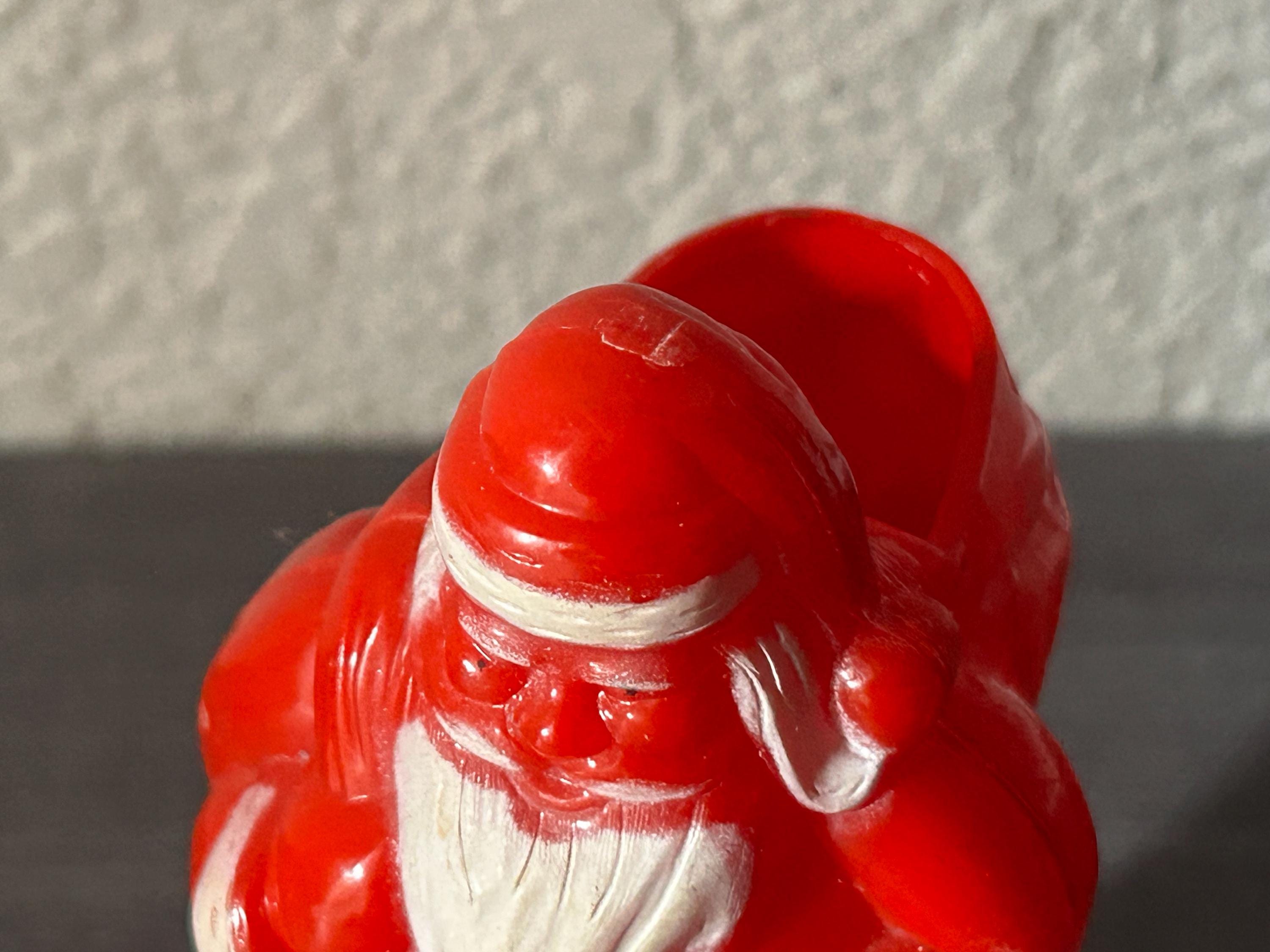 Vintage Christmas Hard Plastic Santa Ornament, Mid Century Santa Claus ...