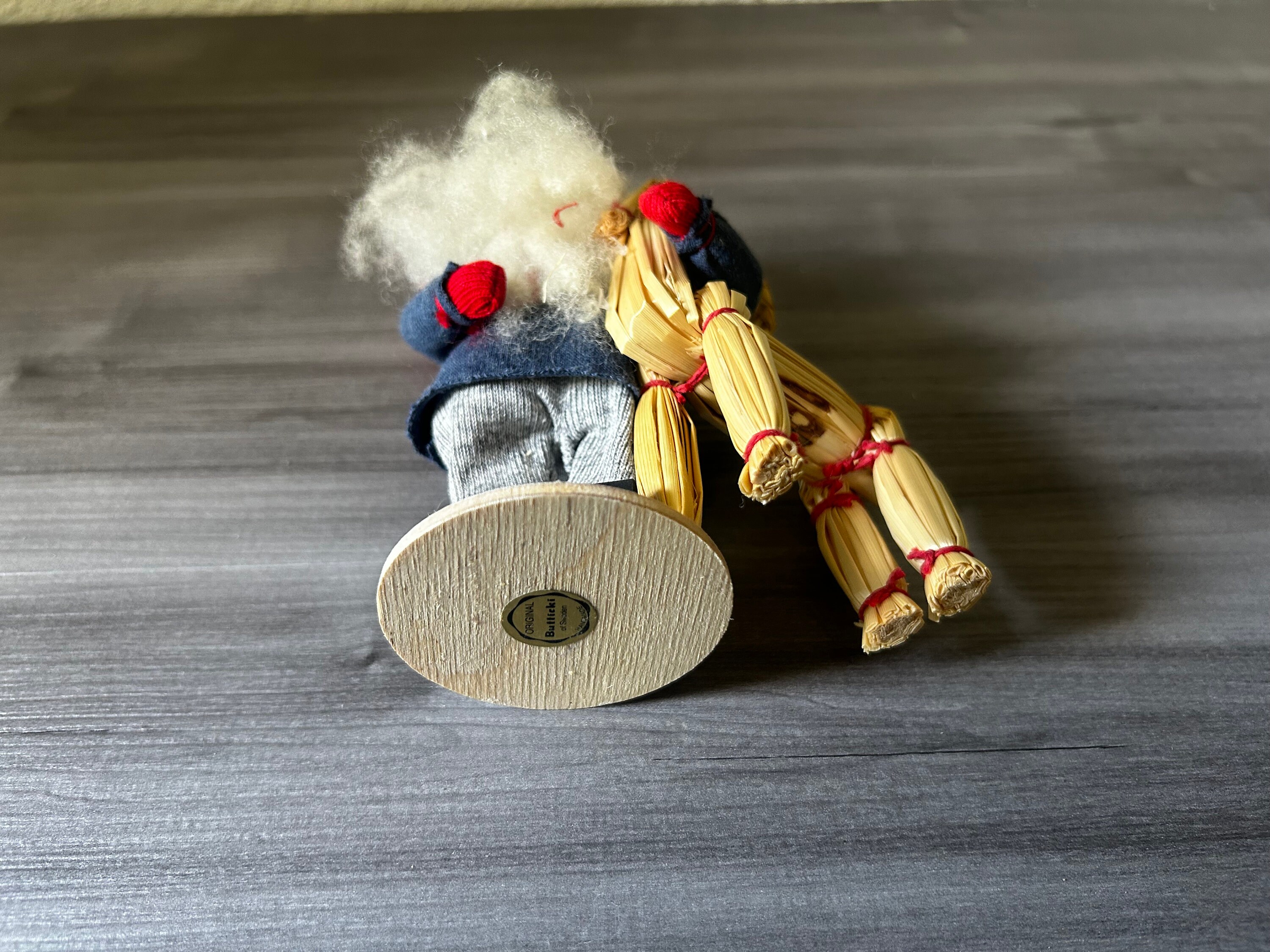 Vintage Butticki of Sweden Wood Tomte Doll, Boy Skier, Verkstan ...