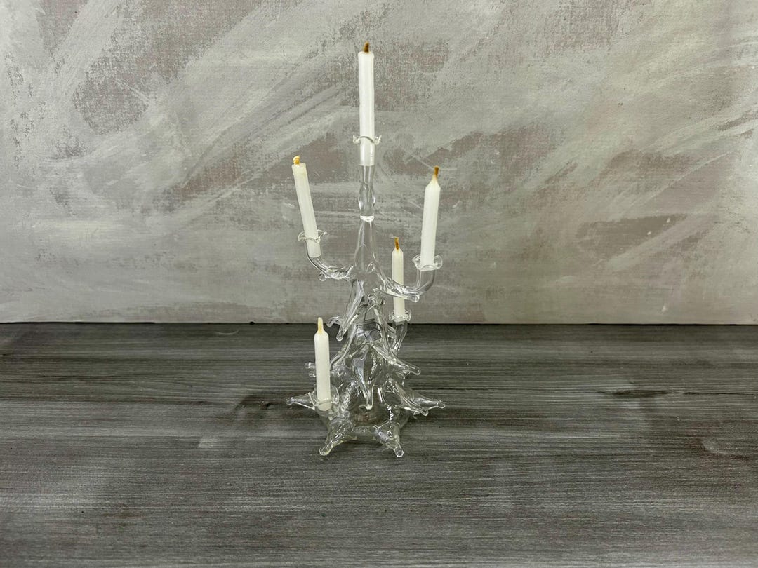 Vintage 5 Parise Vetro of Italy Hand Blown, Clear, Art Glass Tabletop ...