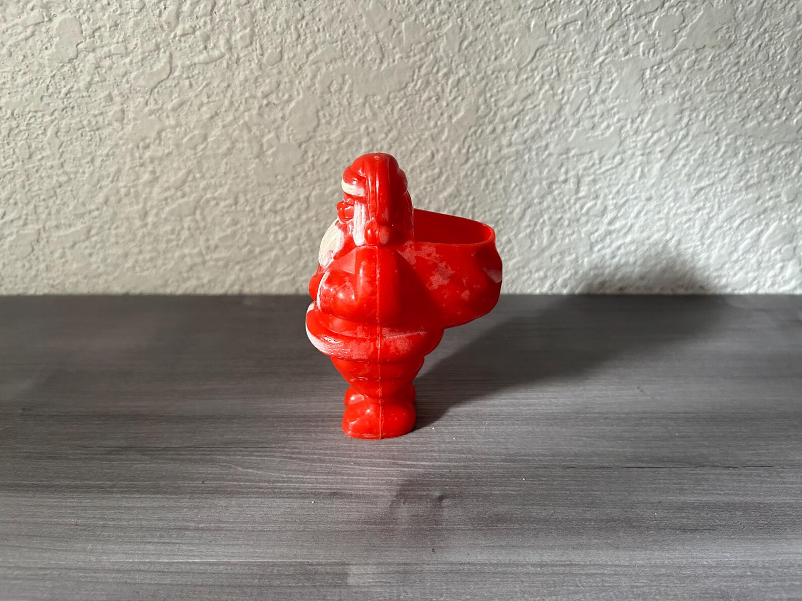 Vintage Christmas Hard Plastic Santa Ornament, Mid Century Santa Claus ...