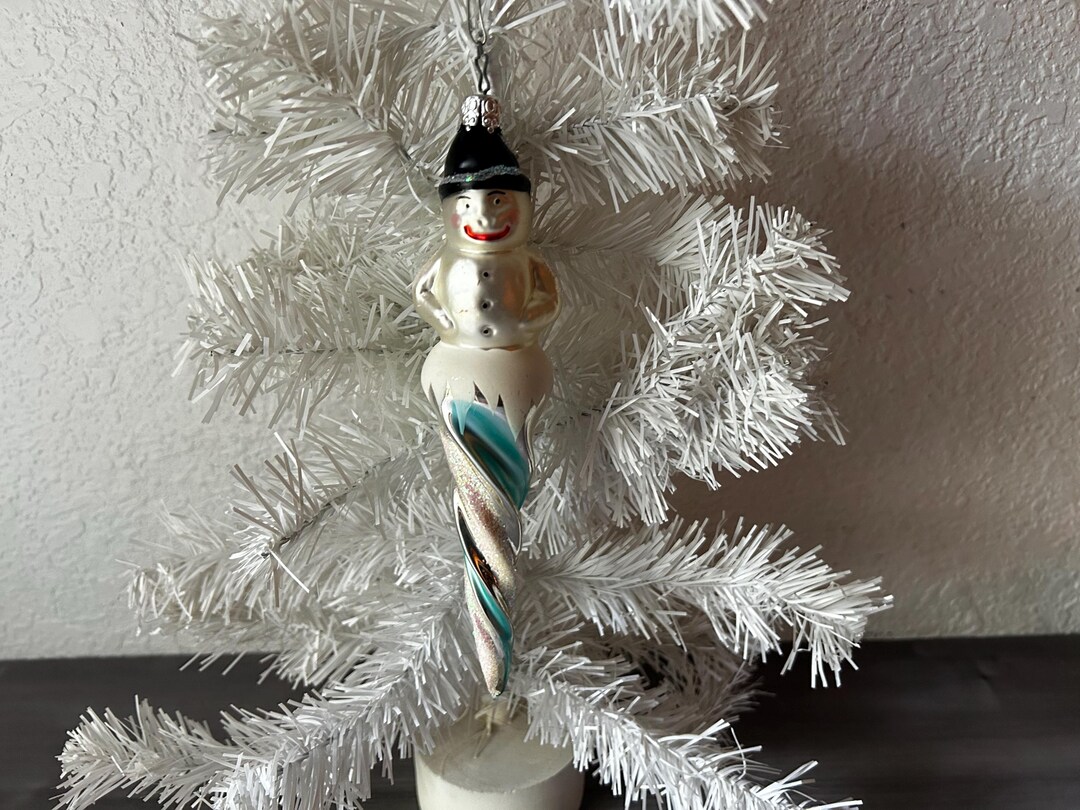 Vintage Inge Glas Snowman Icicle Germany Handblown Glass Ornament - Etsy