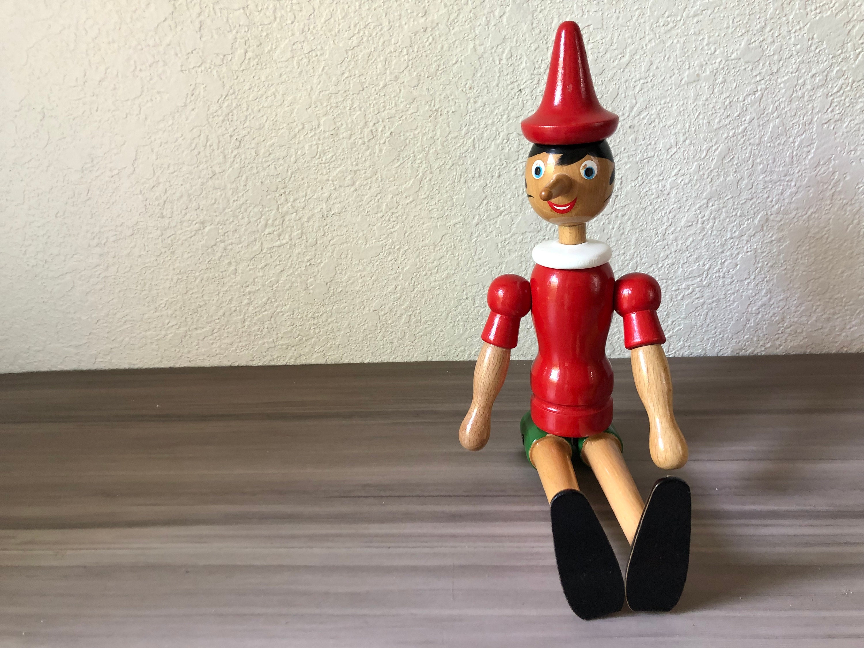 Vintage Christmas, Vintage Wood Pinocchio 16 Jointed, Made in Italy ...