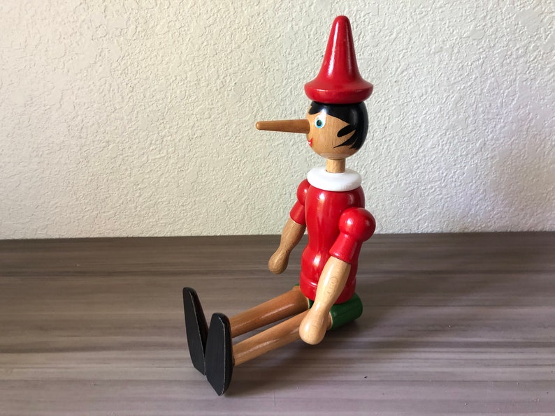Vintage Christmas, Vintage Wood Pinocchio 16” Jointed, Made in Italy ...