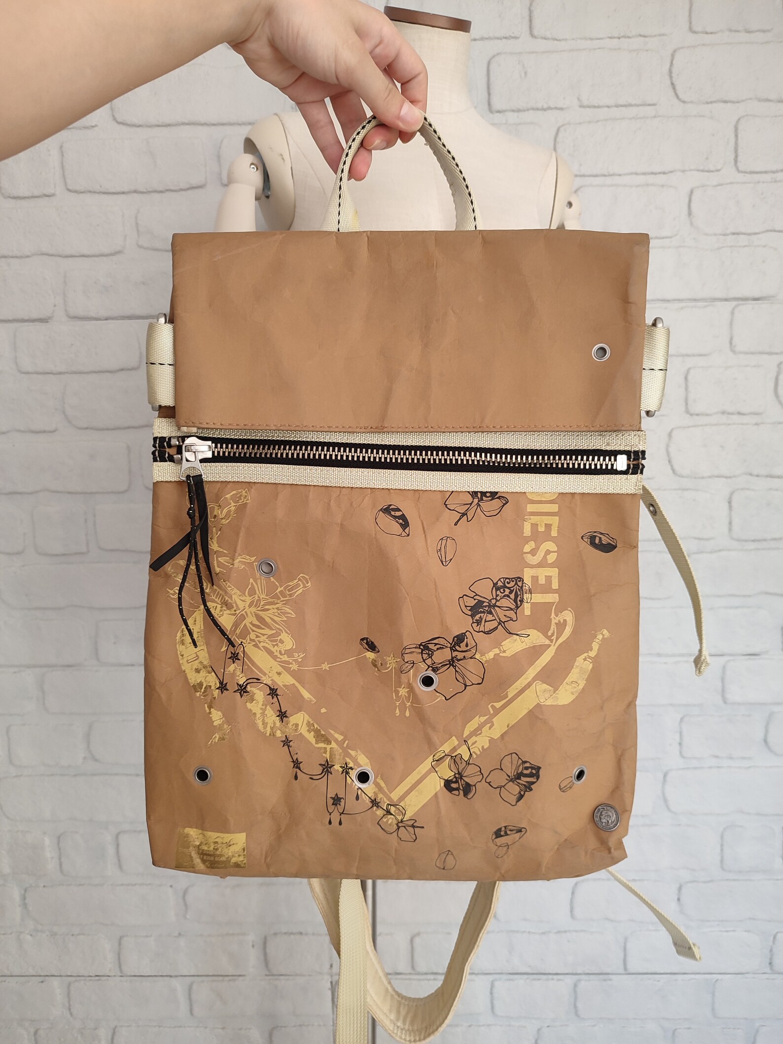 Y2k Diesel Paper Bag, Diesel Archive Crossbody Bag /top Handle Bag/tote ...