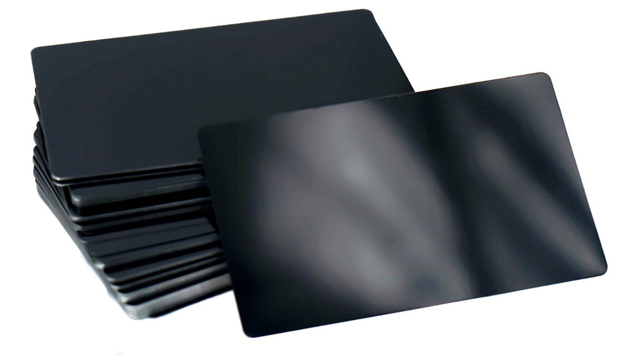 Custom Engraved Aluminum Business Cards - Etsy
