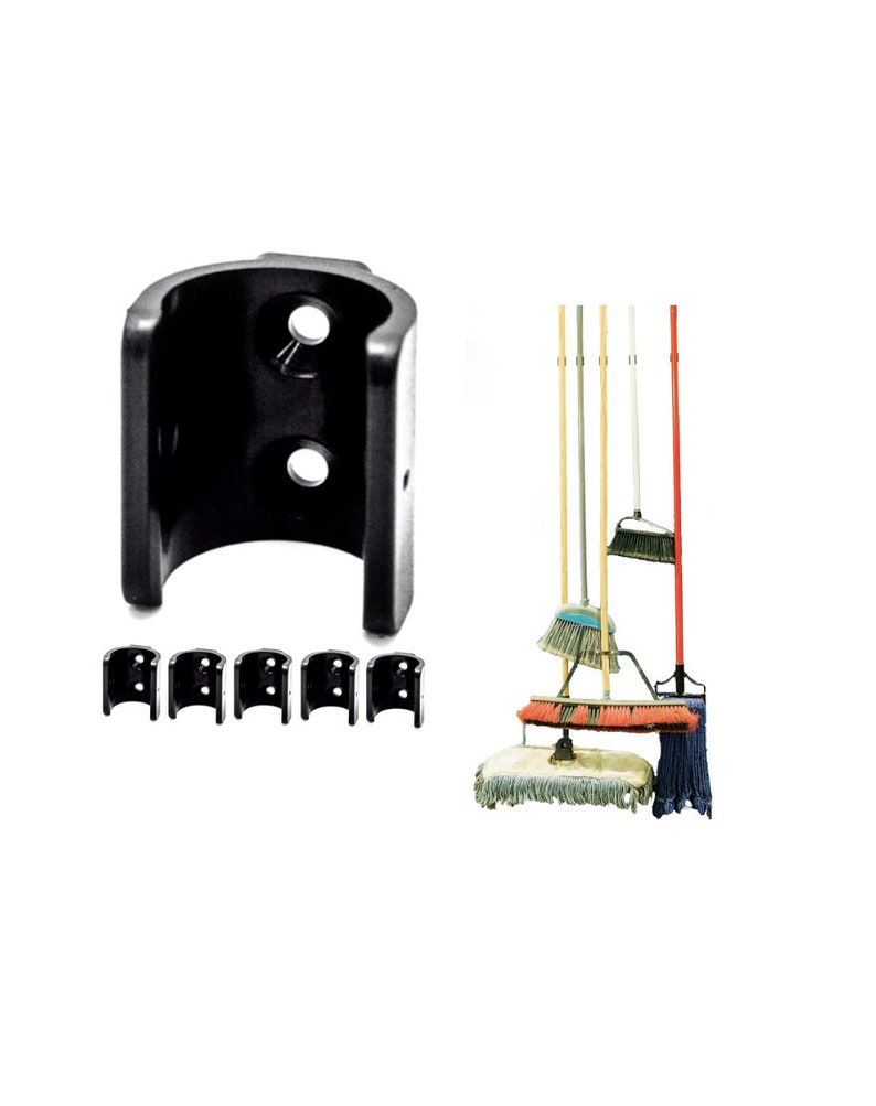 Stealthmounts Mop Broom & Yard Tool Holders -5 Pack | Mop and Broom ...