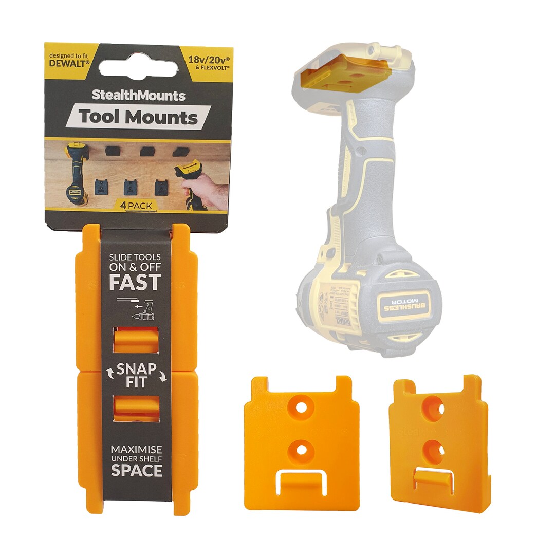 Dewalt Tool Holders Cordless Dewalt 20v Tool Mounts 4 Pack Yellow ...