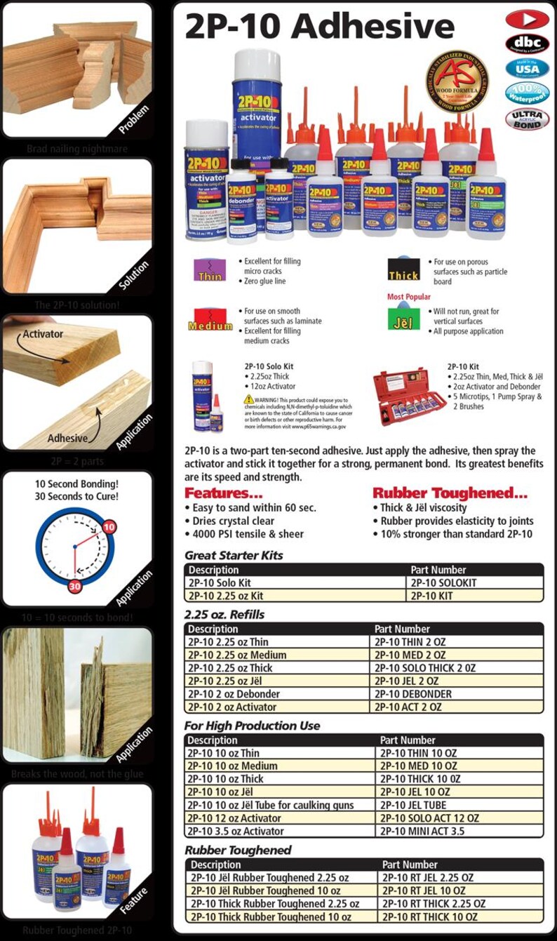 Fastcap 2P-10 Activator Aerosol 12 Oz - Quick 10-second Bond for 2P-10 ...