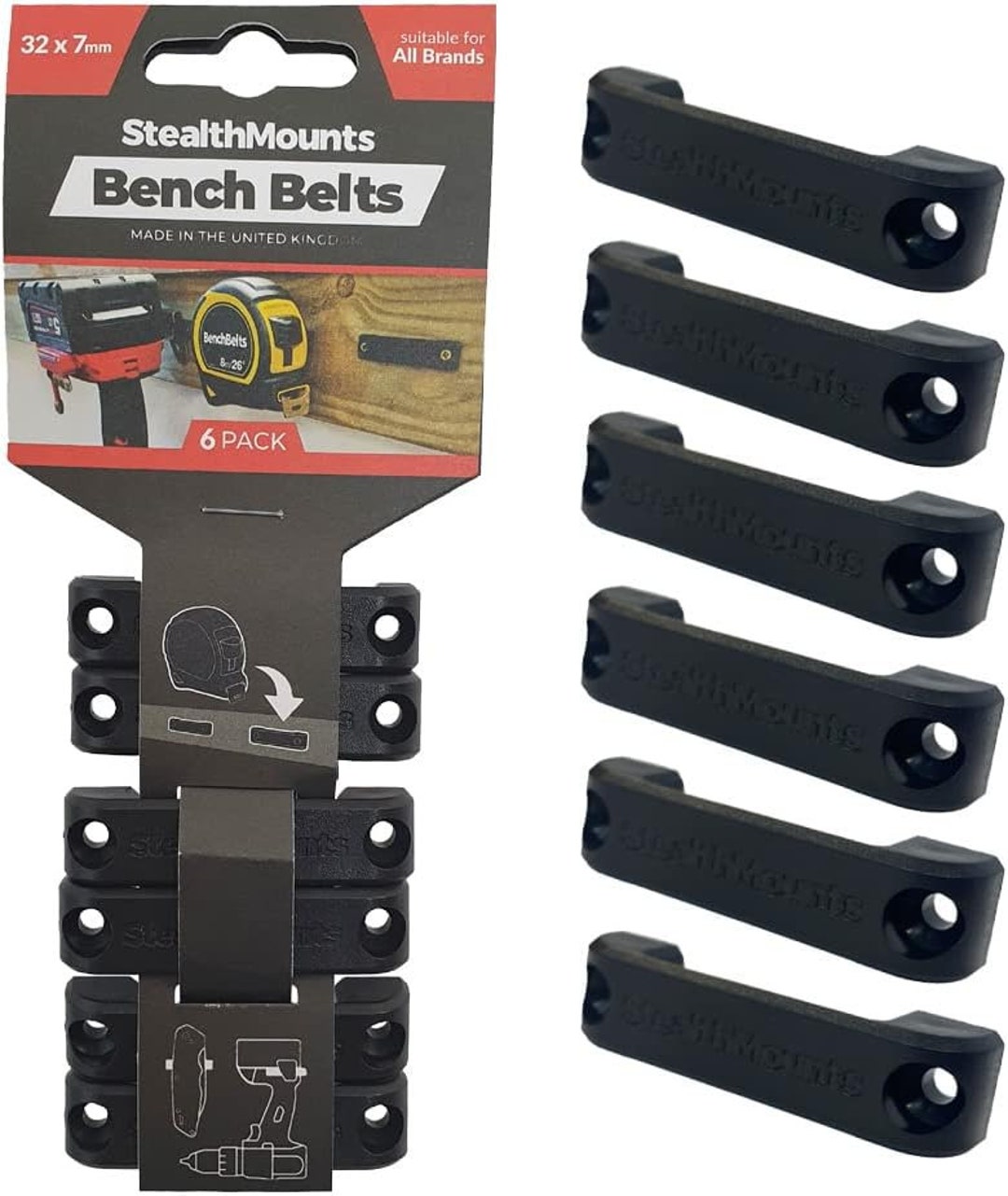 Universal Tool Holder Clips Tool Holster Set 6 Pack Perfect Tool Hanger ...