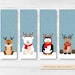 5 Printable Bookmarks Christmas | Set of 5 Winter Bookmarks | Christmas ...