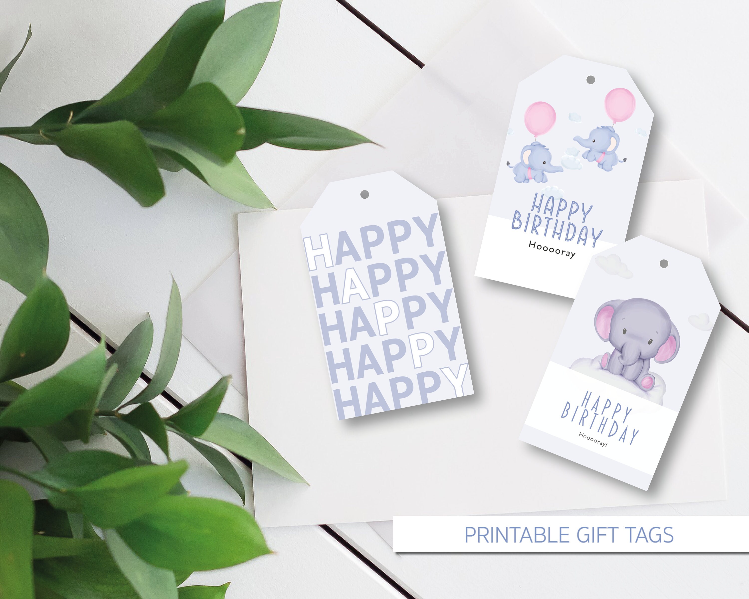 10 Cute Printable Birthday Gift Tags | Set of 10 Birthday Gift Tags ...