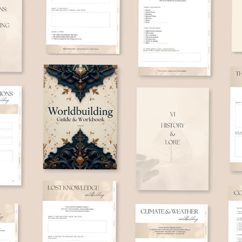 Worldbuilding Creative Writing Workbook | 6-chapter (40+ Pages ...