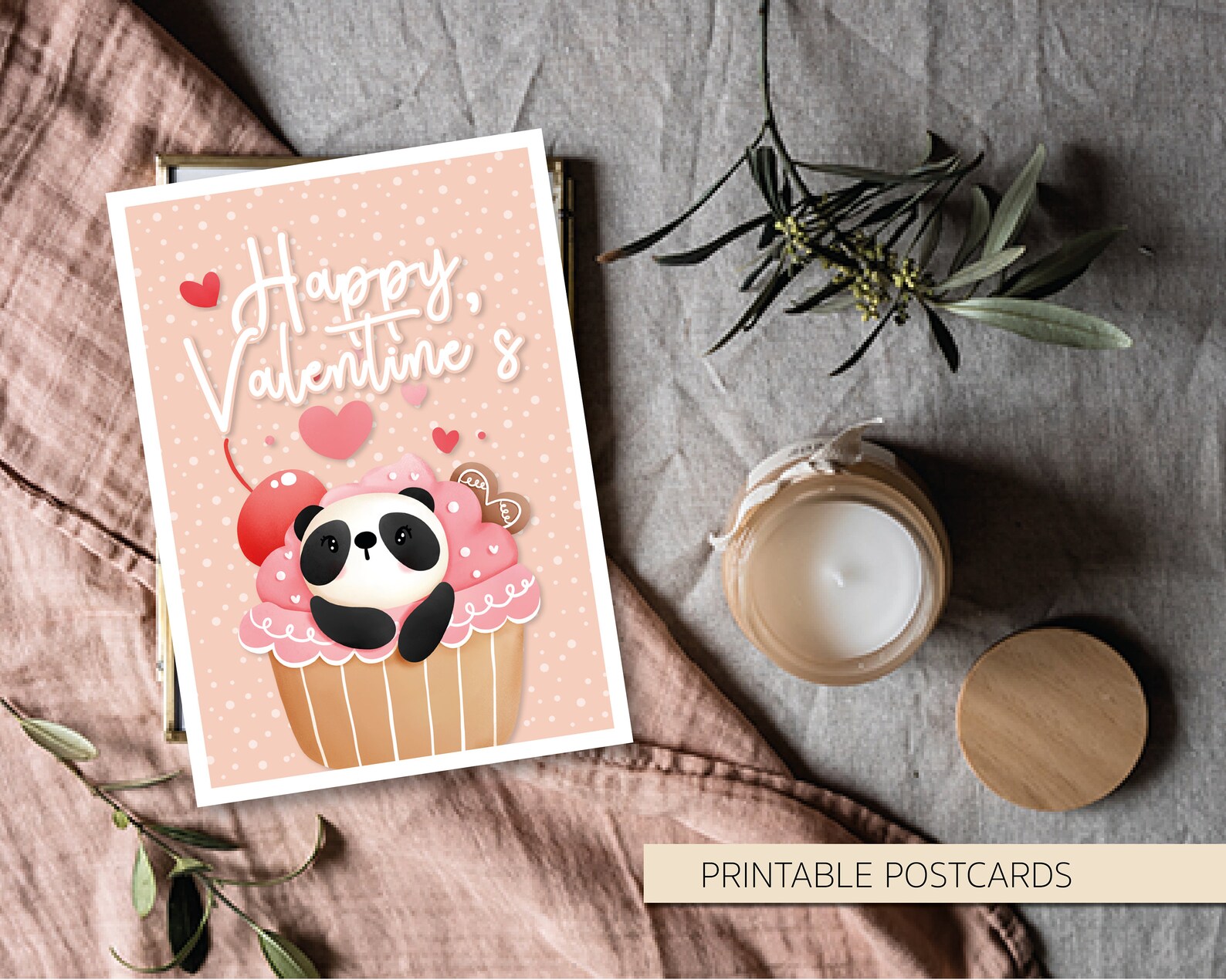 Printable Cute Valentines Card Digital Panda Love Card - Etsy