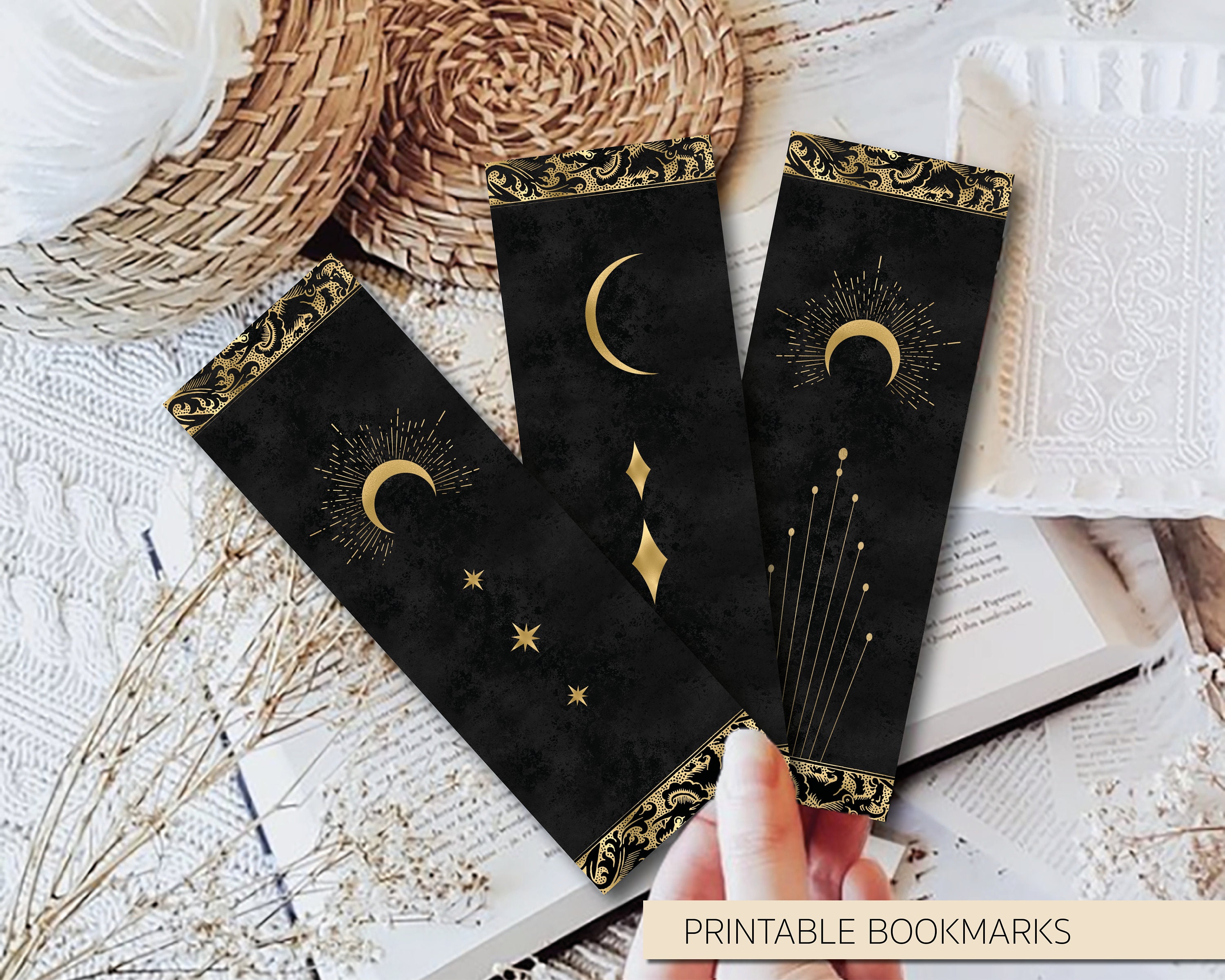 3 Printable Bookmarks Celestial Set of 3 Celestial Bookmarks Stellar ...