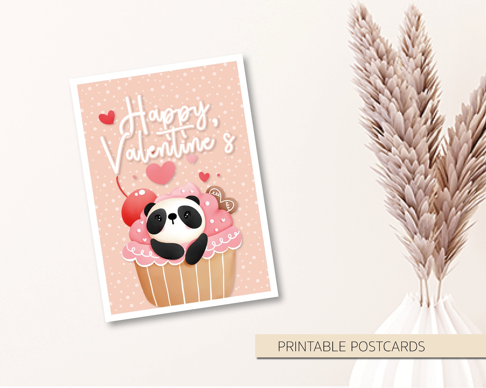 Printable Cute Valentines Card Digital Panda Love Card - Etsy
