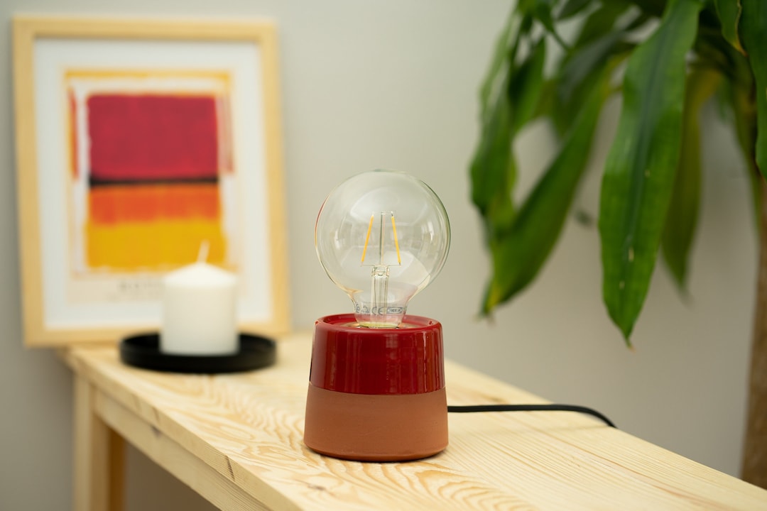 Ceramic Red Table Lamp Cute Bedroom Light Unique Edison - Etsy