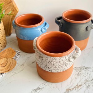 Large Pottery Utensil Holder, Kitchen Organizer, Ceramic Spoon Holder ...