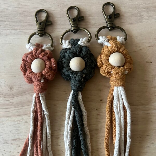 Macrame Key Chain - Etsy