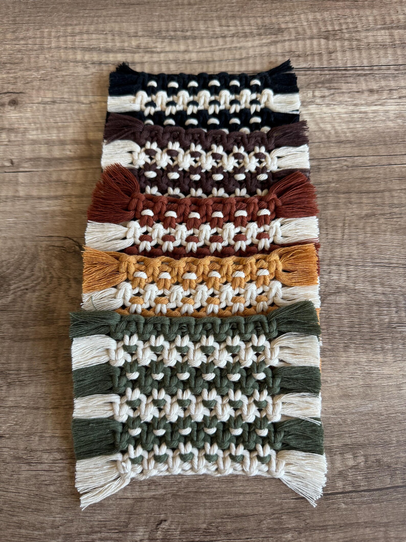 Macrame Coasters | Mug Rugs | Home Decor | Fall Decor | Trendy ...