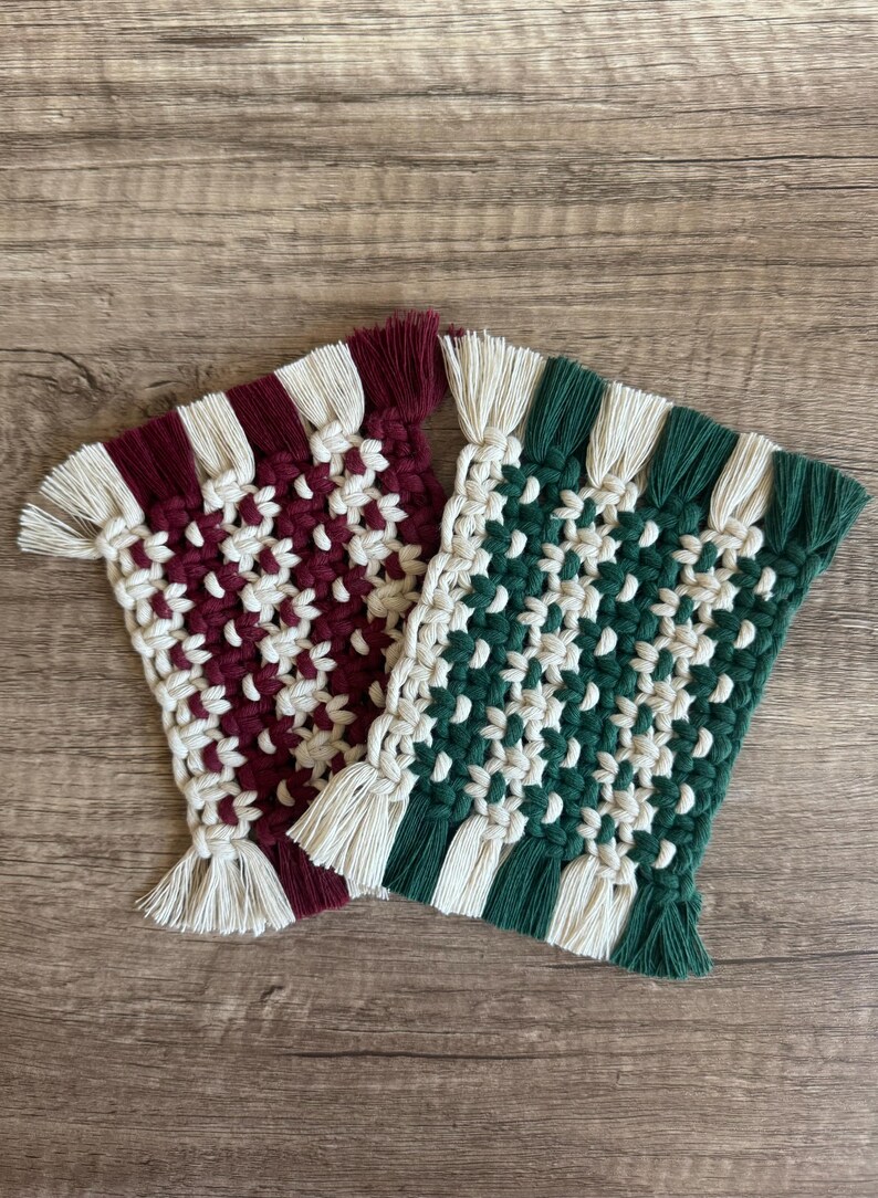 Macrame Coasters | Mug Rugs | Home Decor | Fall Decor | Trendy ...