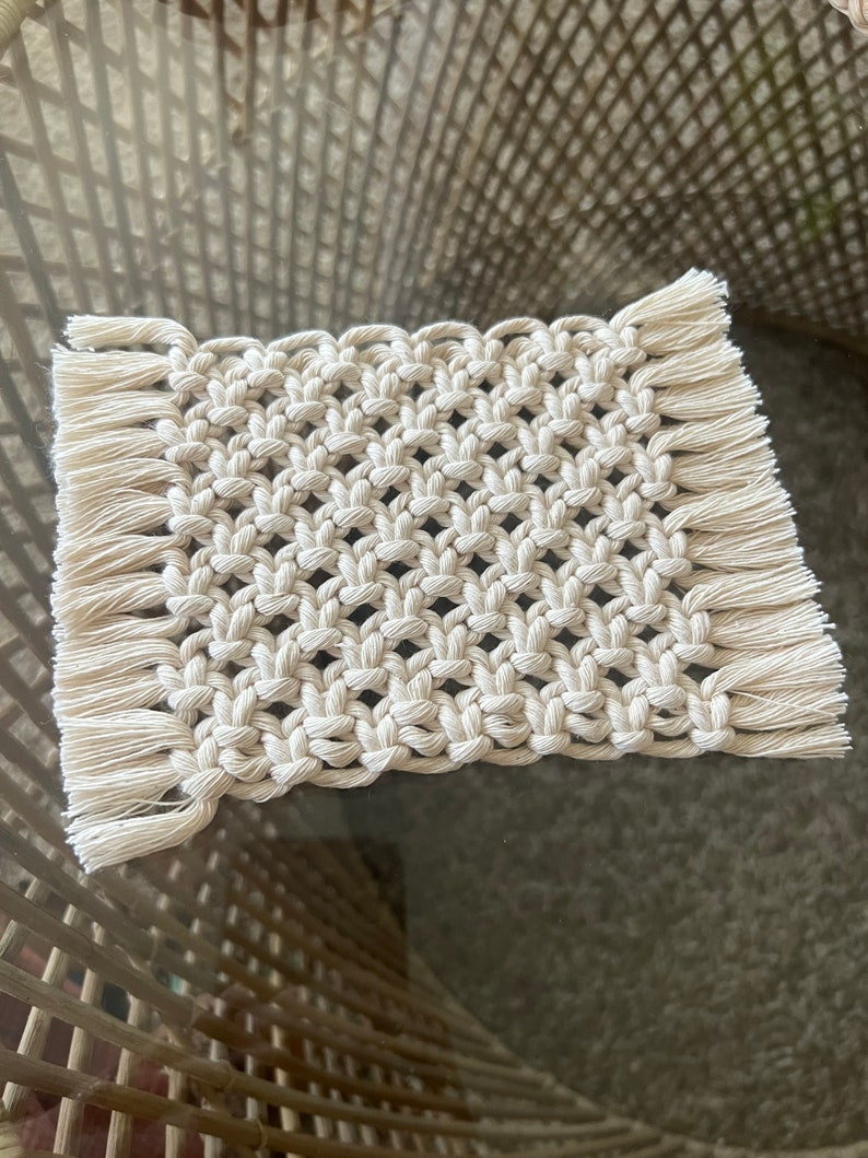 Macrame Coasters Mug Rugs Boho Home Decor Macrame - Etsy