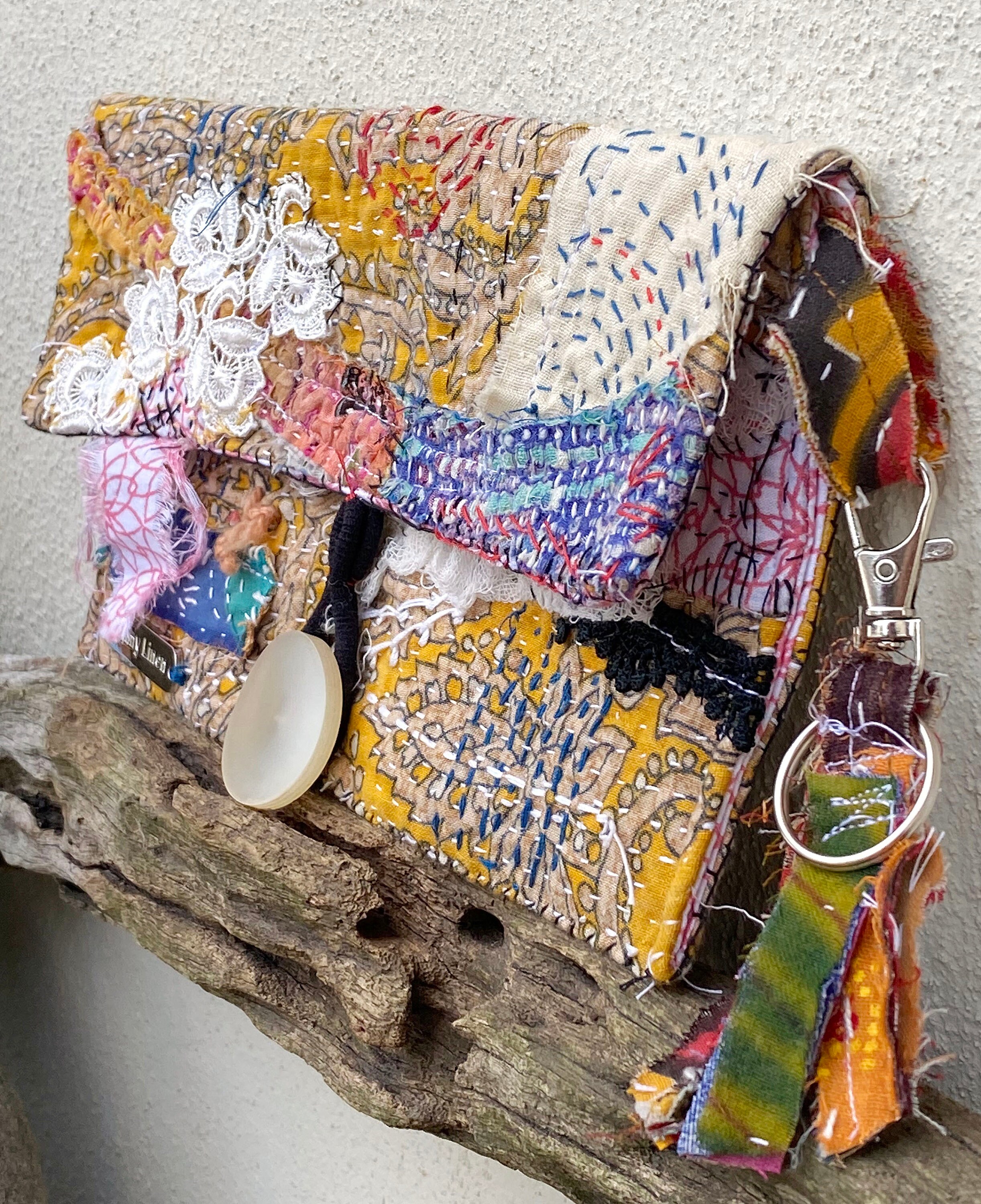 Patchwork Sashiko Boro Purse Slow Stitched Kantha Pouch Sustainable Gift Repurposed Slow Fashion ...