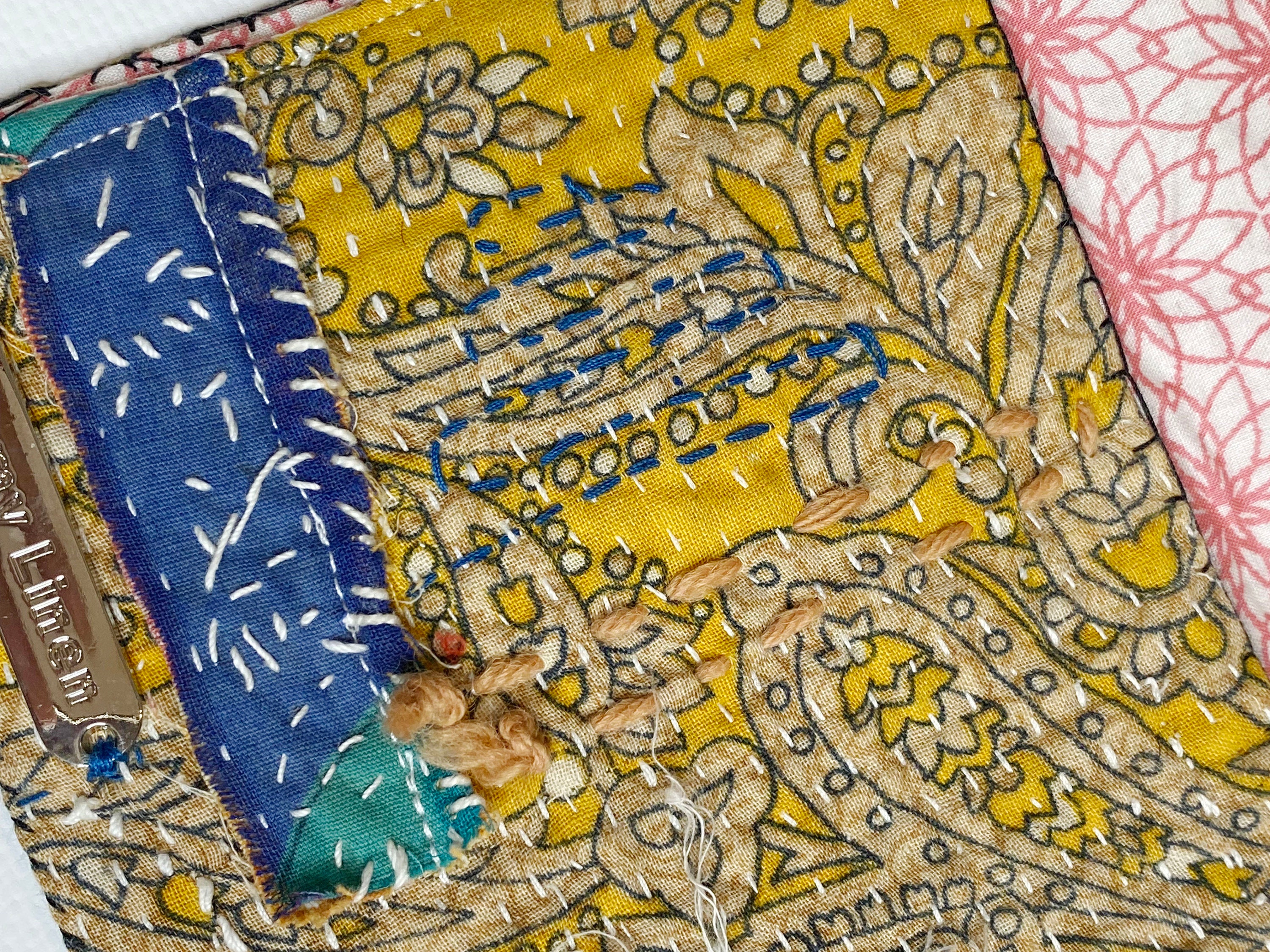 Patchwork Sashiko Boro Purse Slow Stitched Kantha Pouch Sustainable ...