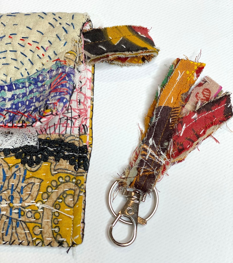 Patchwork Sashiko Boro Purse Slow Stitched Kantha Pouch Sustainable ...