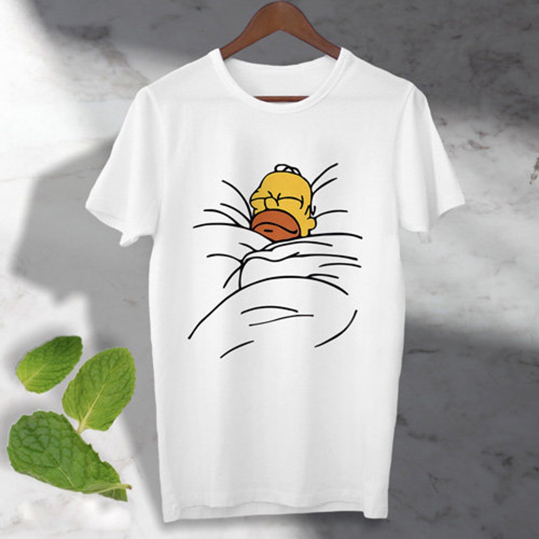 Homer Simpson Sleeping Lazy the Simpson Cartoon T Shirt Unisex Poster T ...