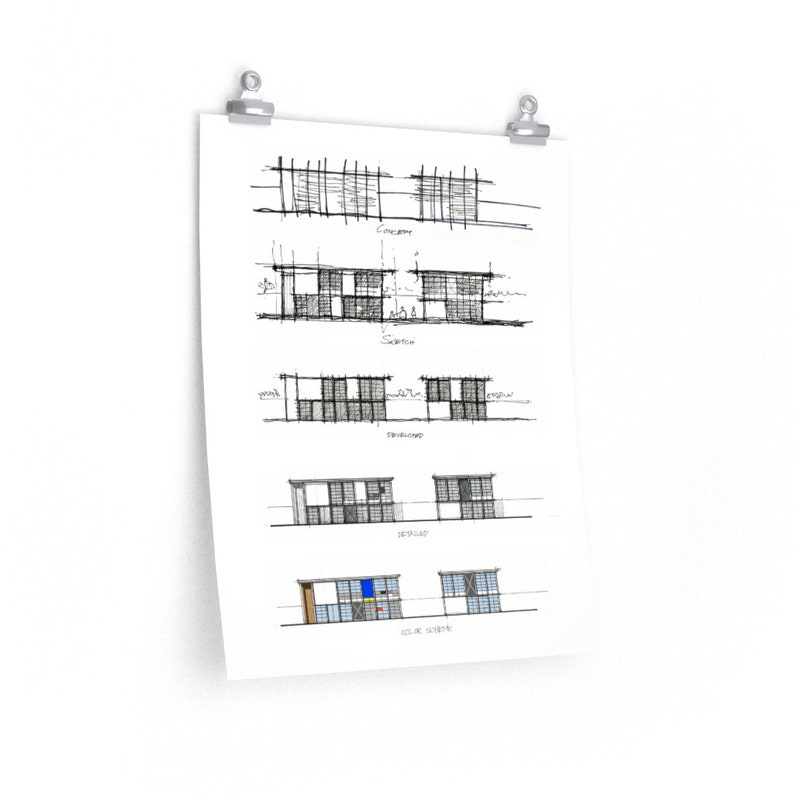 Eames House Sketch Case Study House Architecture Wall Art - Etsy